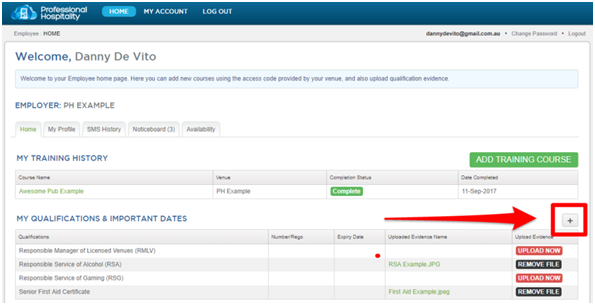 6. Adding qualification certificates to your employee profile ...