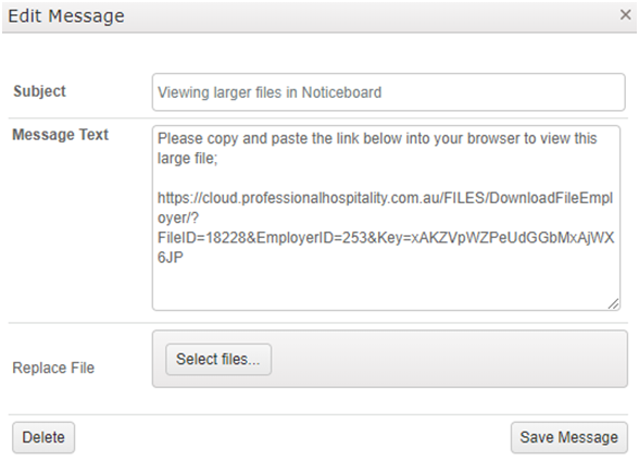 How to use the noticeboard – Professional Hospitality Support