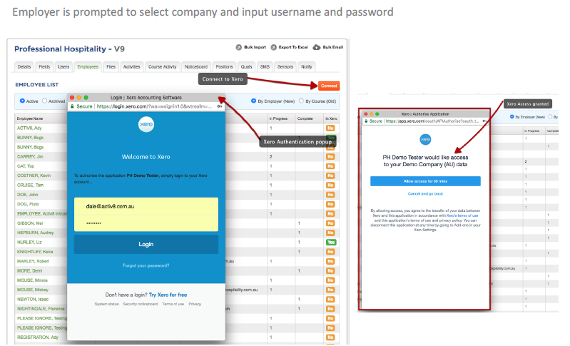 How to use the XERO Function – Professional Hospitality Support