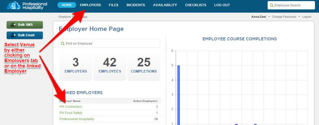 Sorting employee information – Professional Hospitality Support