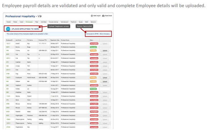 How to use the XERO Function – Professional Hospitality Support