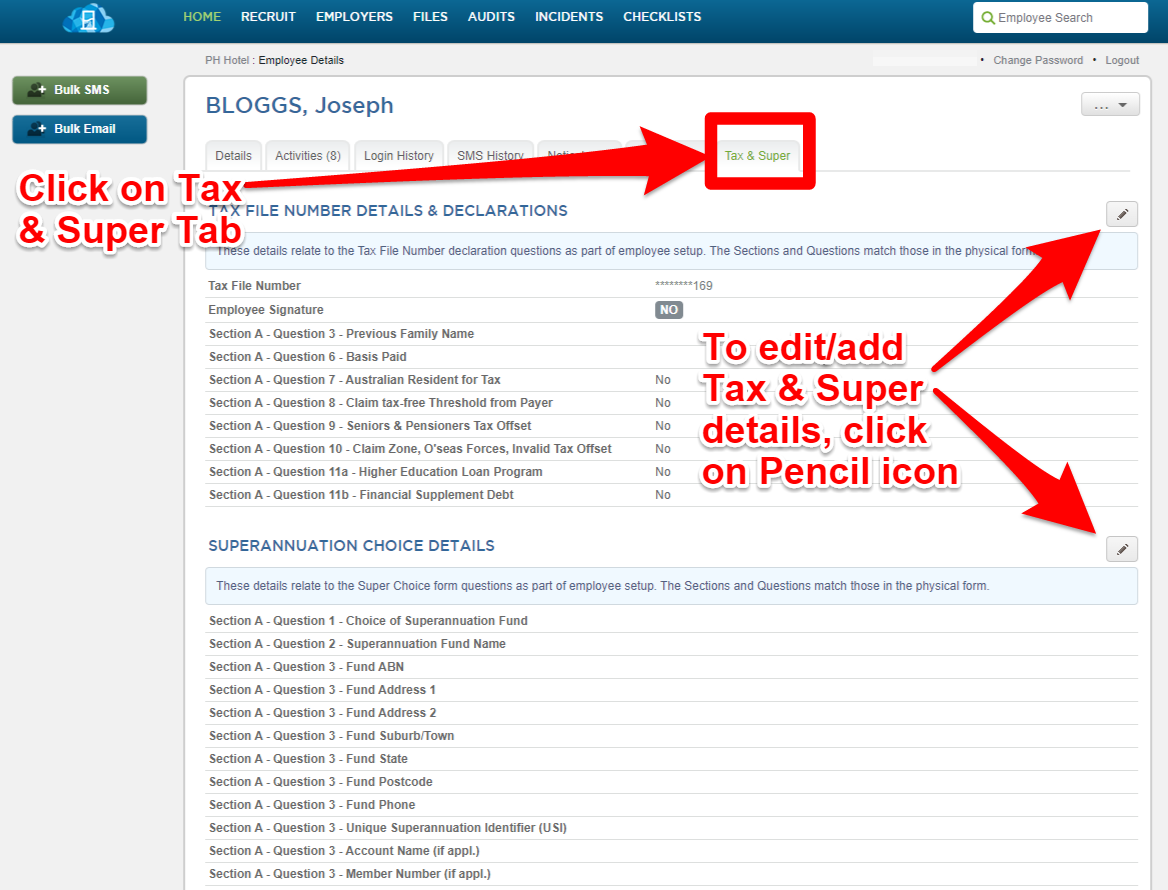 Adding Tax or Super information to Employee Profile – Professional ...